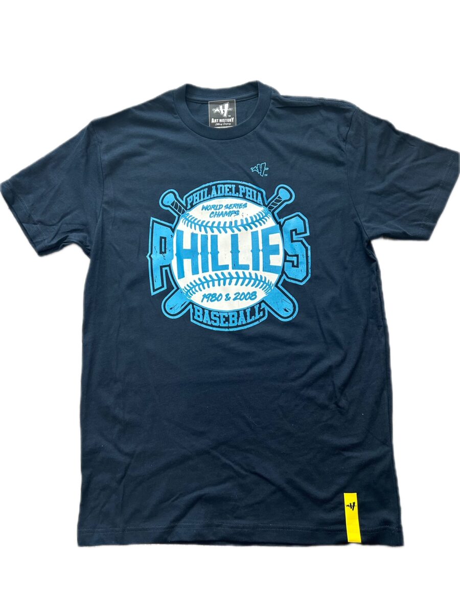 Vintage Baseball Champs Navy Blue Shirt | Art History 101 Clothing